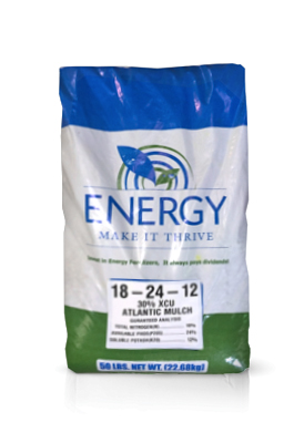 Vereens 18-24-12 Energy Fertilizer(50 lb bag)30% XCU - Atlantic Mulch